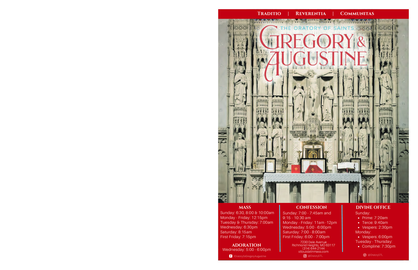 Bulletins | The Oratory of Ss. Gregory & Augustine